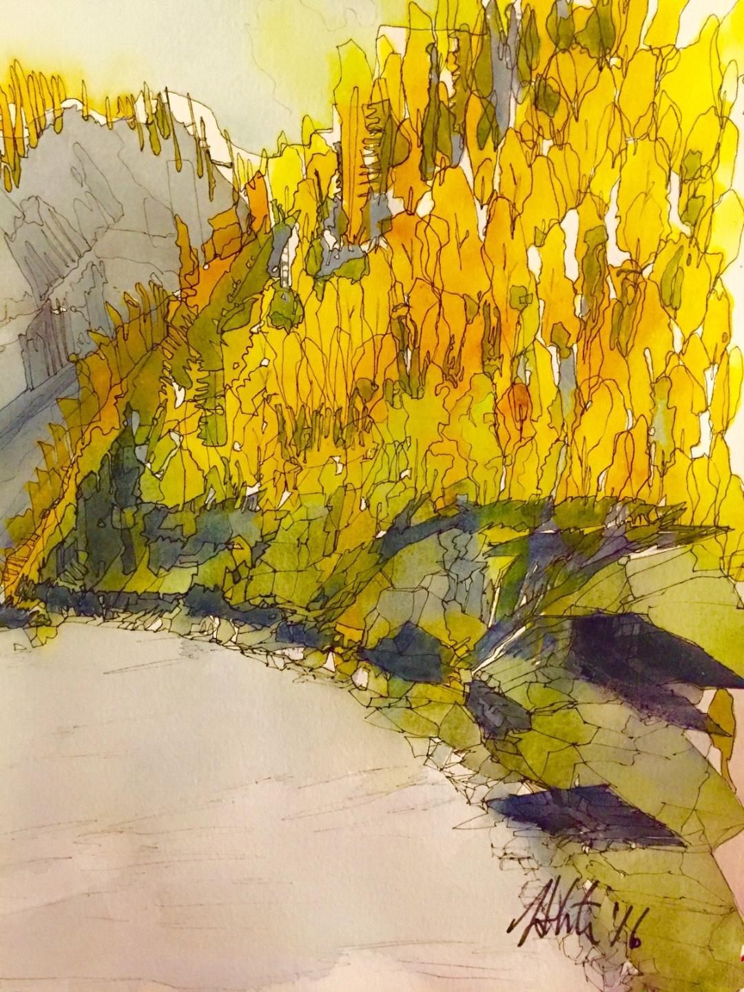 When a Watercolorist Has a Background in Stained Glass - OutdoorPainter