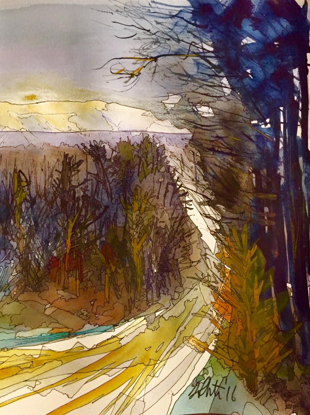 When a Watercolorist Has a Background in Stained Glass - OutdoorPainter