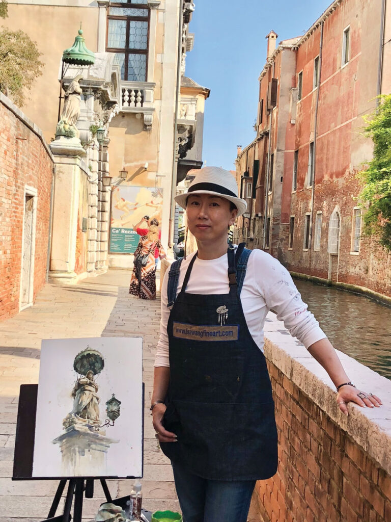 Lisa Wang: Painting the Sculptures of Venice - OutdoorPainter